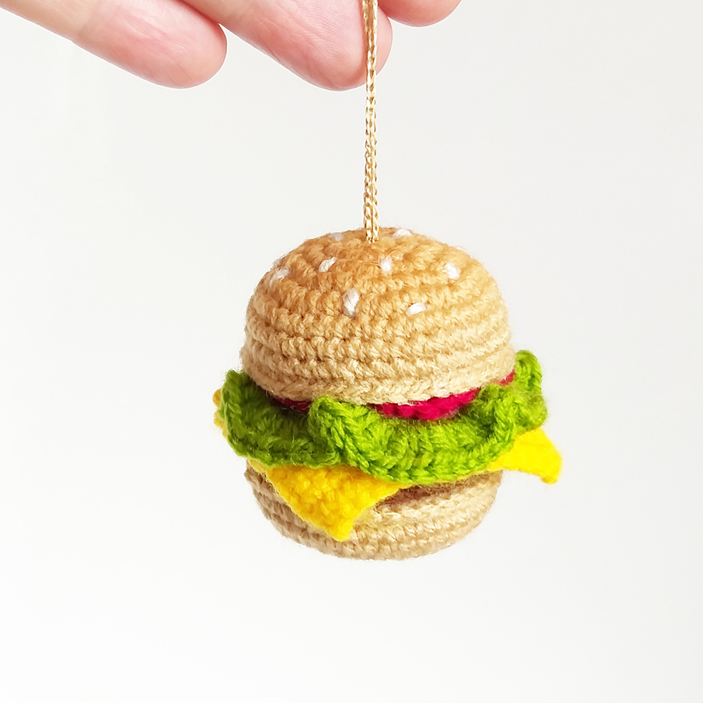 Hamburger keychain
