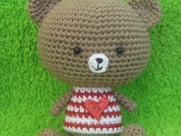 Crochet Pattern, Amigurumi Baby Bears with crib and blanket
