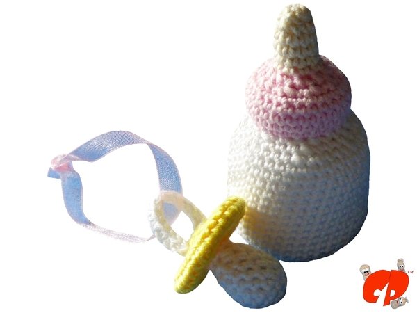 Crochet Pattern: Pacifier & Baby Bottle