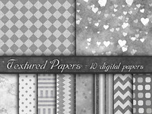 Digital Paper, backgrounds gray