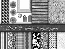 Digital Paper, backgrounds black & white