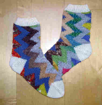 Strickanleitung Socken "Zick-Zack-Muster"