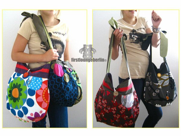 Kiki & Coco Umhängetasche Beutel Wendetasche Tasche Shopper 2 Kombi E-Books