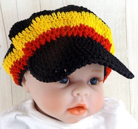 Schirmkappe " Reggae", für Groß & Klein