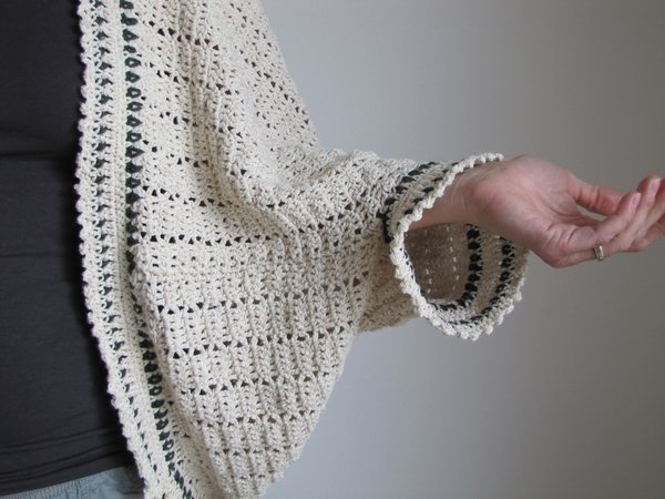 Jacket / cardigan as a rectangle, for beginners, all sizes, oversized ...