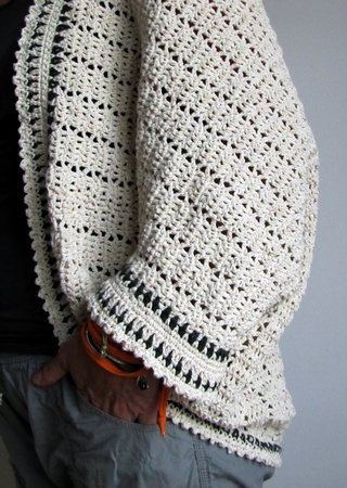 Jacket / cardigan as a rectangle, for beginners, all sizes, oversized ...