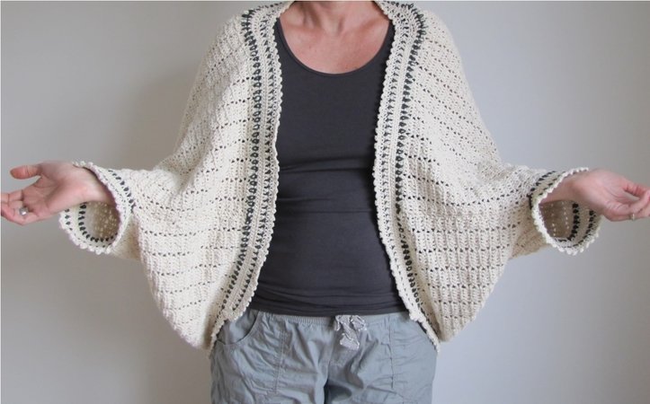 Jacket / cardigan as a rectangle, for beginners, all sizes, oversized ...