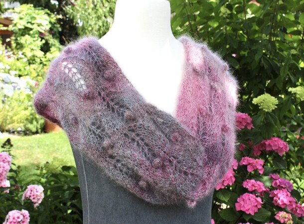 Cowl "Lily", knitting pattern, quick and easy