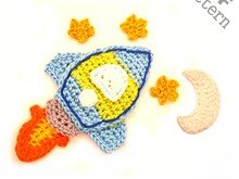 Airplane 2 crochet Applique Pattern