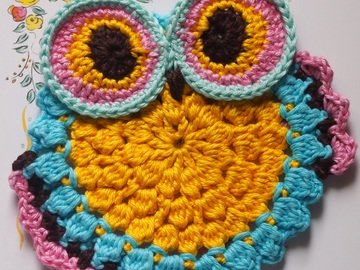 Owl Coaster crochet pattern