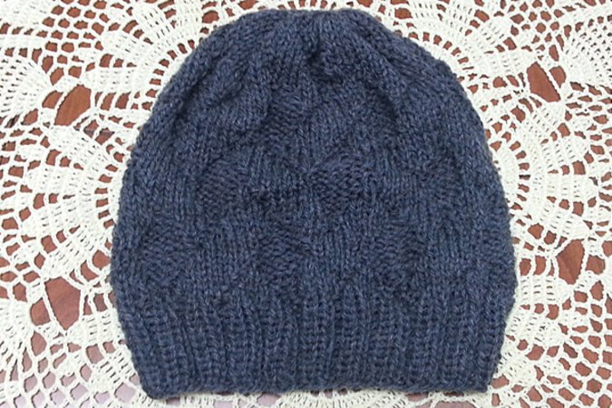 Mütze stricken ++ Rautenmuster stricken