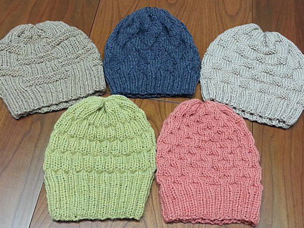 Mütze stricken ++ Rautenmuster stricken