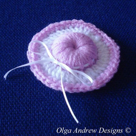 Decorative hat -- pin cushion crochet pattern 028