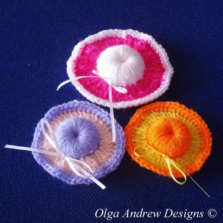 Decorative hat -- pin cushion crochet pattern 028
