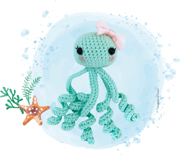 Häkelanleitung Karla, die kecke Krake - Amigurumi