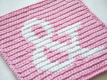 Letter "L" Potholder Crochet Pattern - for beginners