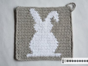 Letter "L" Potholder Crochet Pattern - for beginners