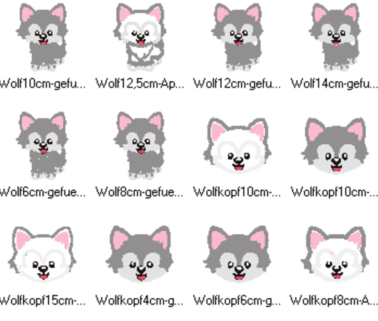 Stickdatei Wolf