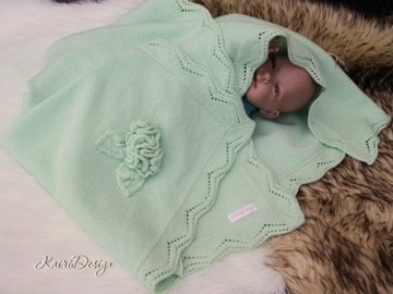 Machine knitting pattern for baby blanket