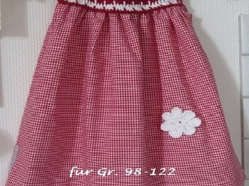 Kleidchen "Heidi" Gr. 98 - 122, häkeln und nähen