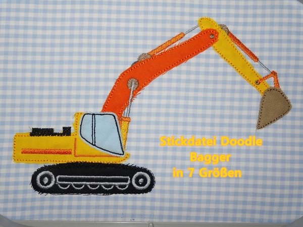 Bagger Doodle Stickdatei