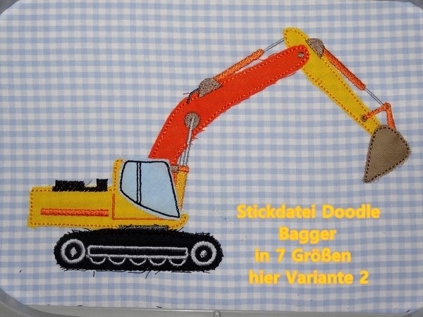 Bagger Doodle Stickdatei