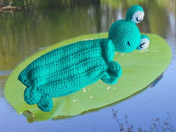 Crochet Pattern Cuddle Cloth Frog Quaki!