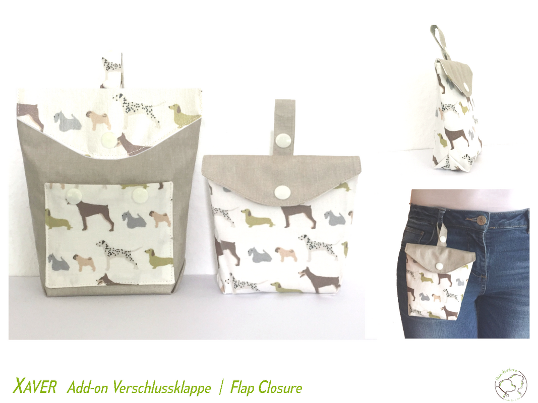 Inspiration | Foto - Add-on Verschlussklappe für Xaver Leckerlitasche nähen