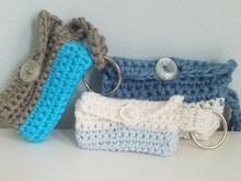 Pattern mini Purse keychain