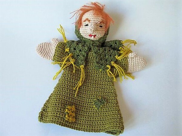 Häkelanleitung Handpuppe Hexe