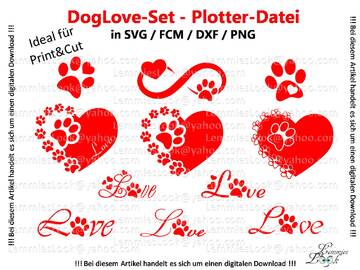 Plotterdatei DogLove-Set