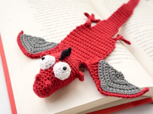 Amigurumi Crochet Dragon Bookmark