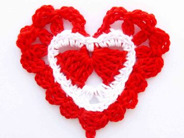 Crochet Pattern Lovely Heart Motif 2