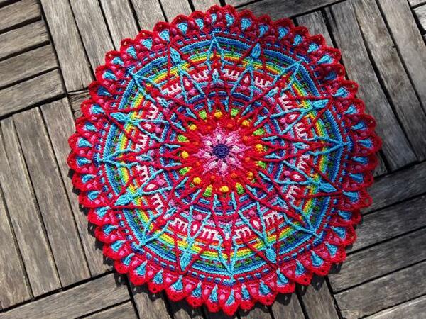 Crochet Pattern * Mandala - RainBoW StaR* rug