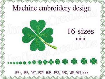 Clover Machine embroidery designs 4 sheets