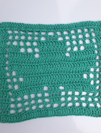 Pattern Marple Leaf Filet Crochet granny Square