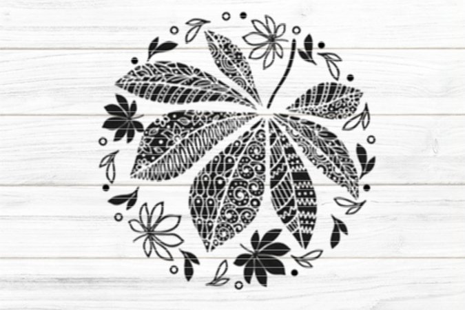 Blätter Deco Plotterdatei SVG DXF FCM