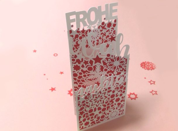 Weihnachtskarte Plotterdatei SVG DXF FCM