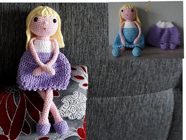 Crochet Doll Marie Pattern: Changeable Dresses & Shoes | Amigoll9