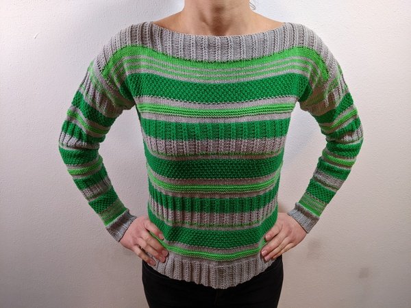 Strickanleitung Streifen Pullover Mustermix