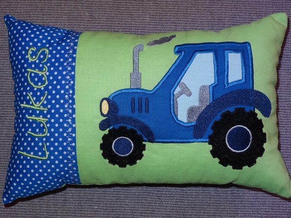 Traktor Stickdatei alle Größen inkl. Kissen ITH 2