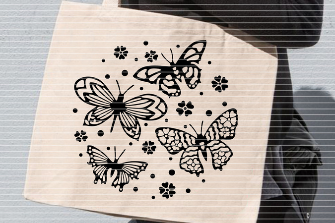 4 Deko Schmetterlinge Plotterdatei SVG DXF FCM