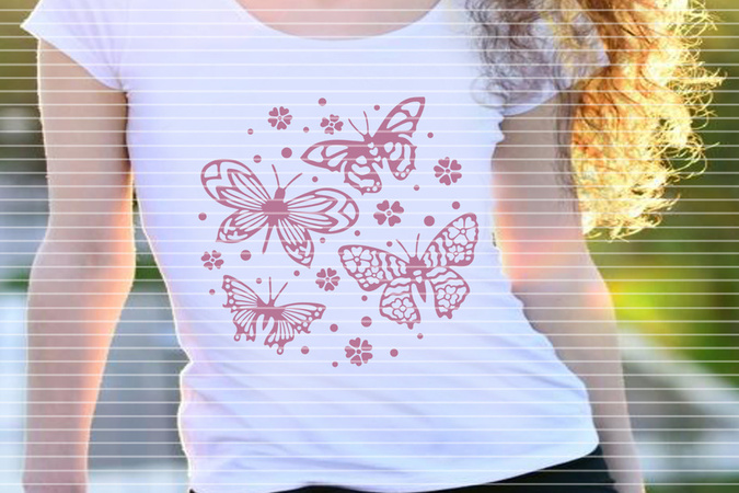 4 Deko Schmetterlinge Plotterdatei SVG DXF FCM