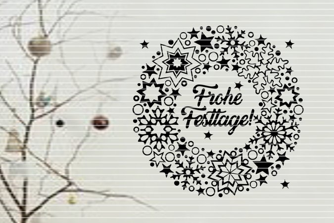 Weihnachtskranz Plotterdatei SVG DXF FCM