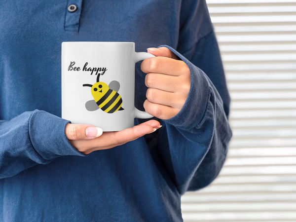 Plotterdatei "Bee happy"