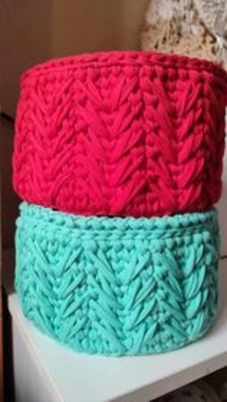 crochet pattern round basket