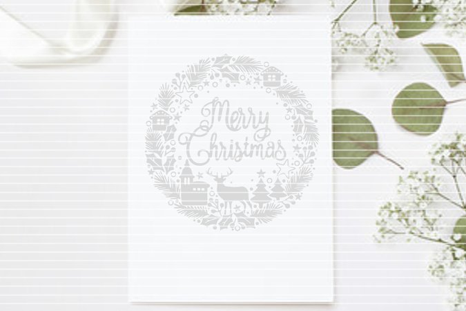 Kranz Merry Christmas Plotterdatei SVG DXF FCM