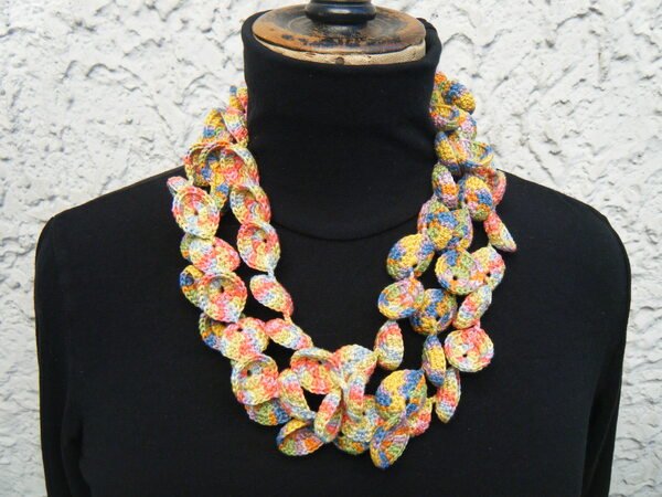 Crochet pattern necklace "mussels"