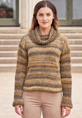 Strickanleitung: Rollkragen-Pulli in herbstlichem Farbverlauf