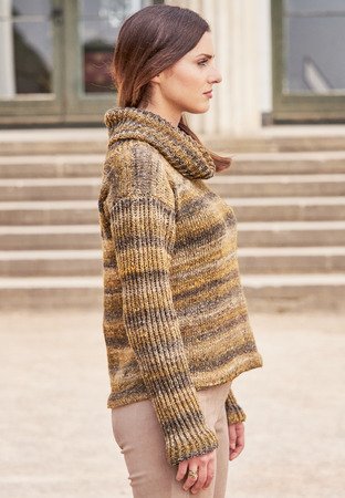 Strickanleitung: Rollkragen-Pulli in herbstlichem Farbverlauf
